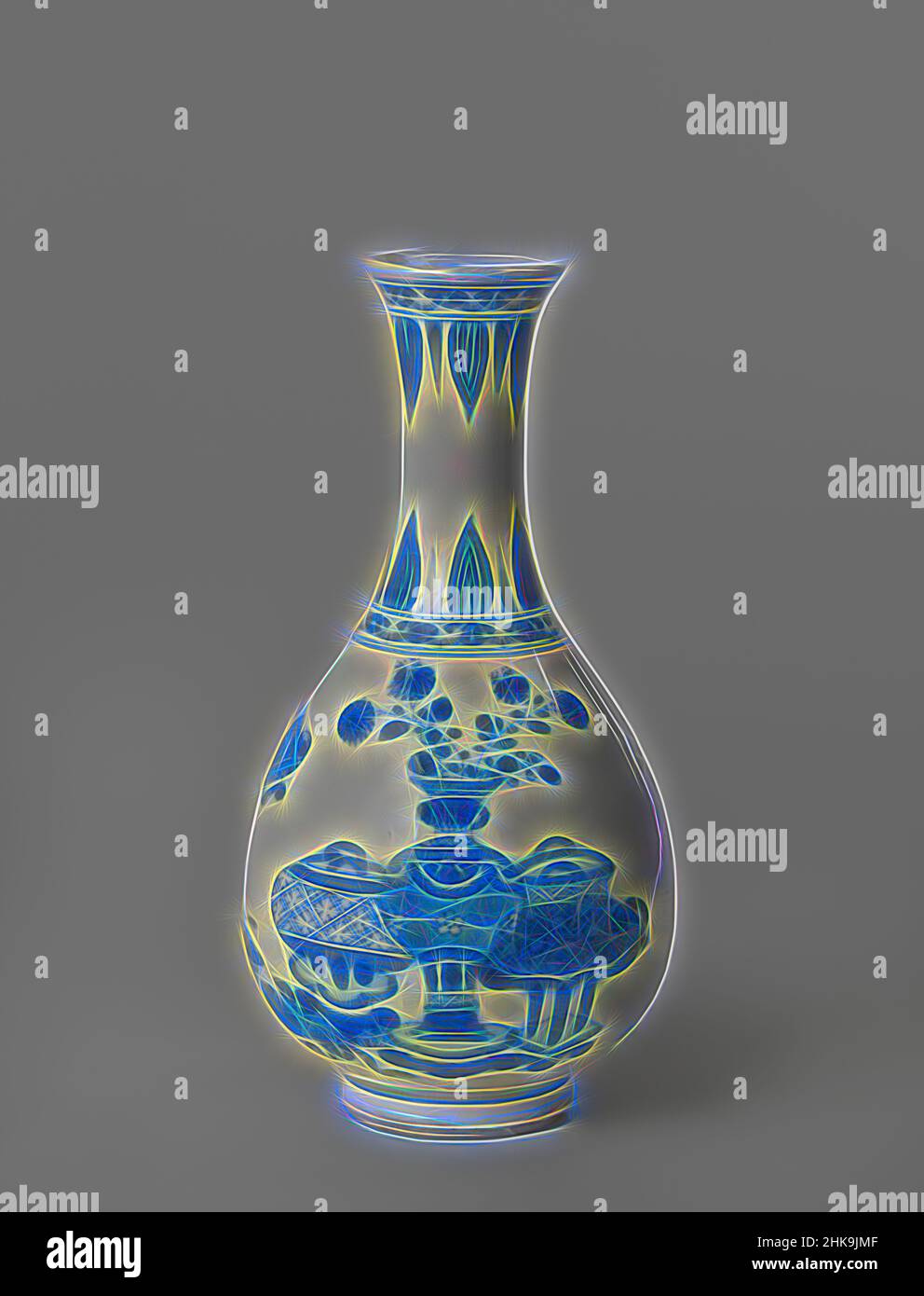 Inspired by Pear-shaped bottle vase with auspicious symbols and petal ...