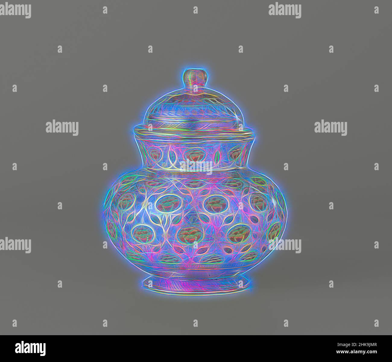 Inspired by Lid, A convex lid with round lid knob. Painted with flower ...