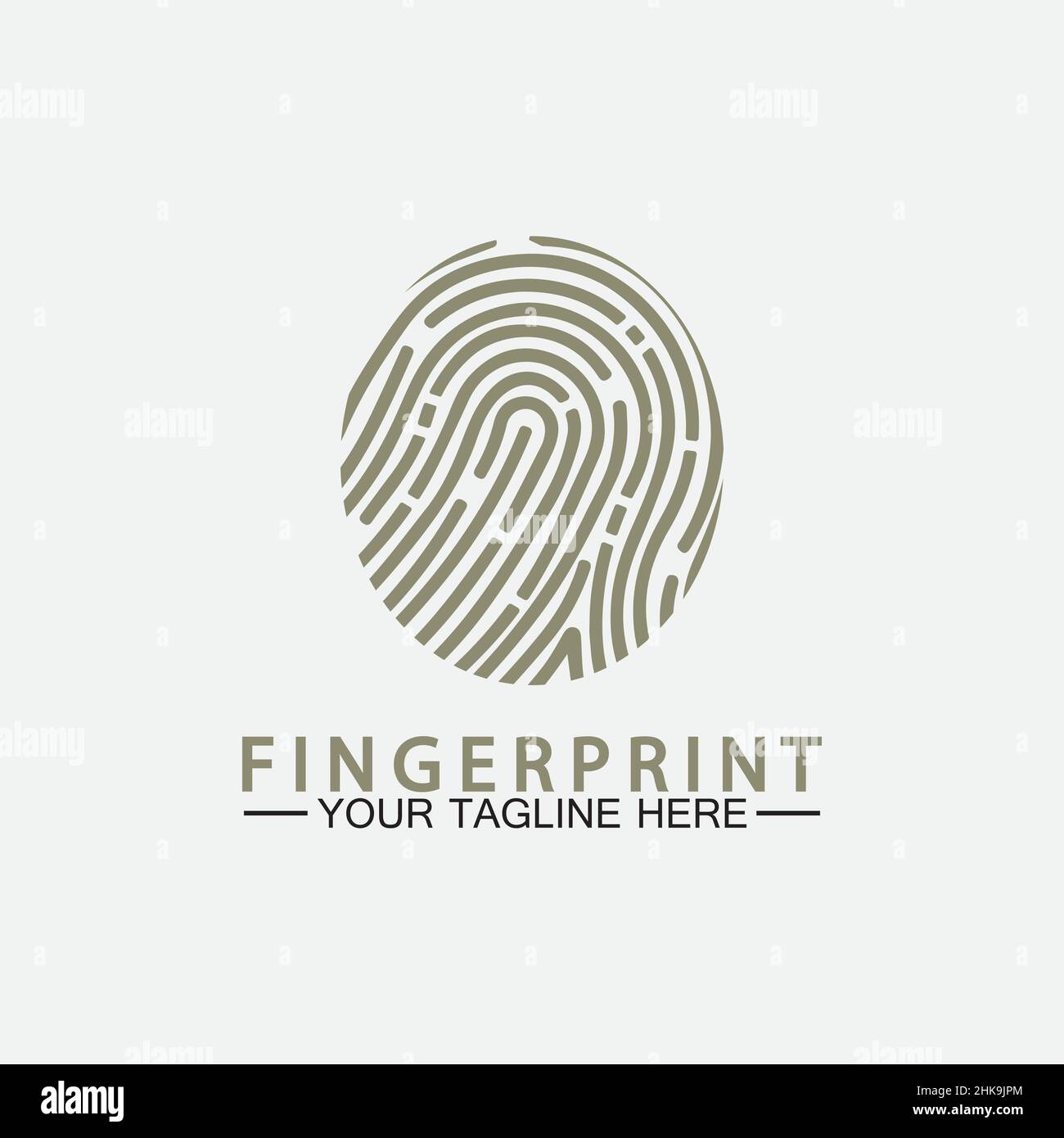 Fingerprint logo vector icon illustration template Stock Vector Image ...