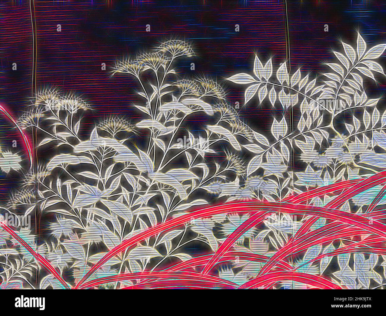Inspired by Women's kimono decorated with pheasants and autumn plants ...