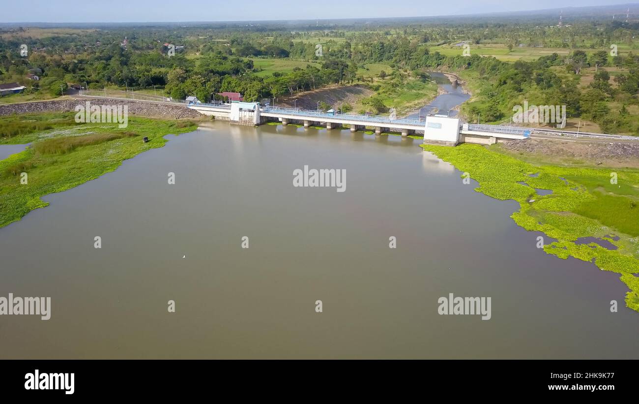 water dam view from above, renewable energy, aerial landscape Stock ...