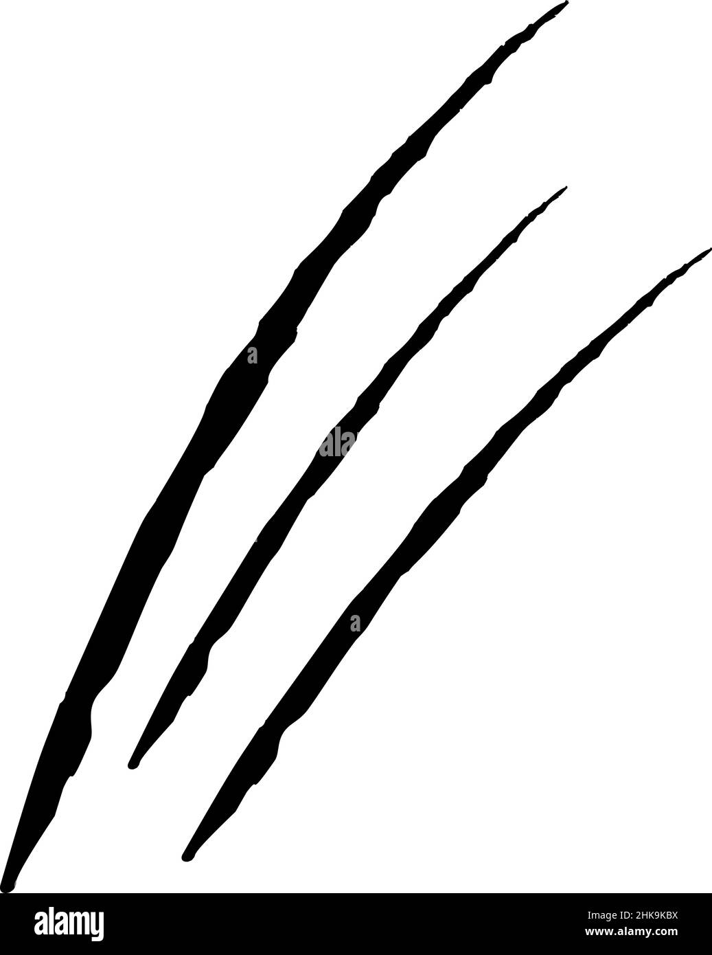 Claws scratches icon isolated on white background. Several forms nicks ...