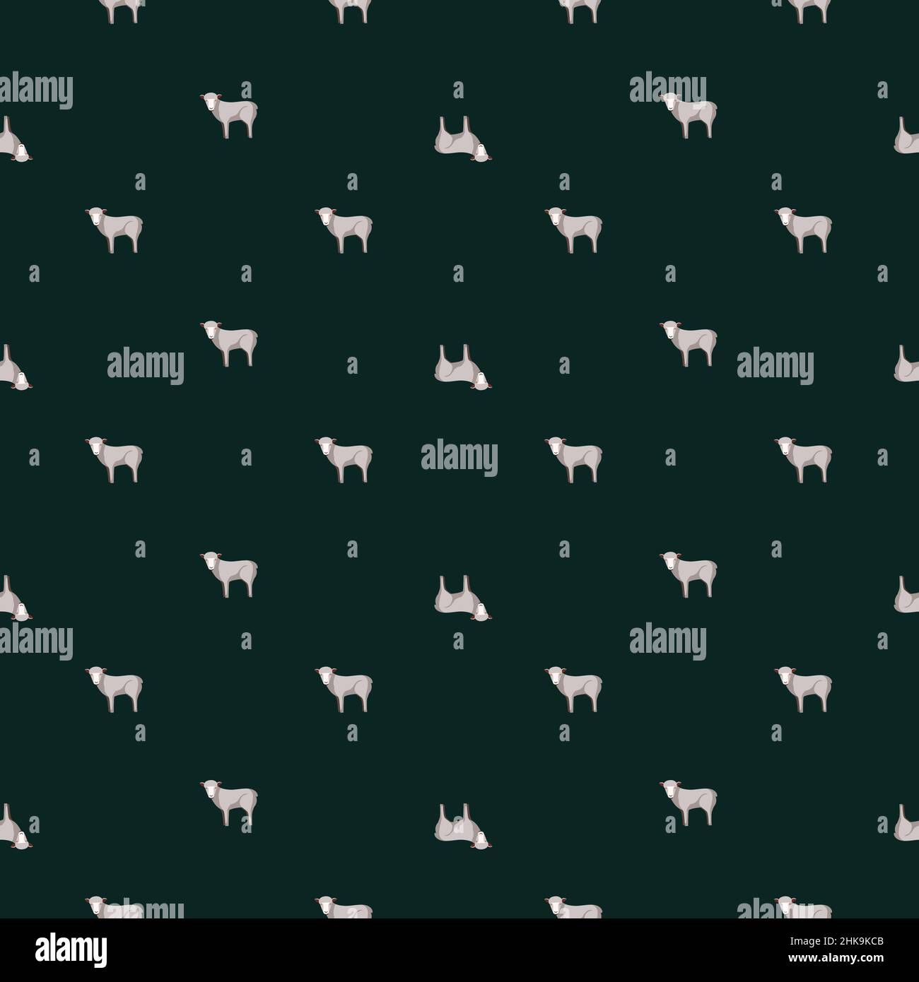 Seamless pattern of sheep. Domestic animals on colorful background ...