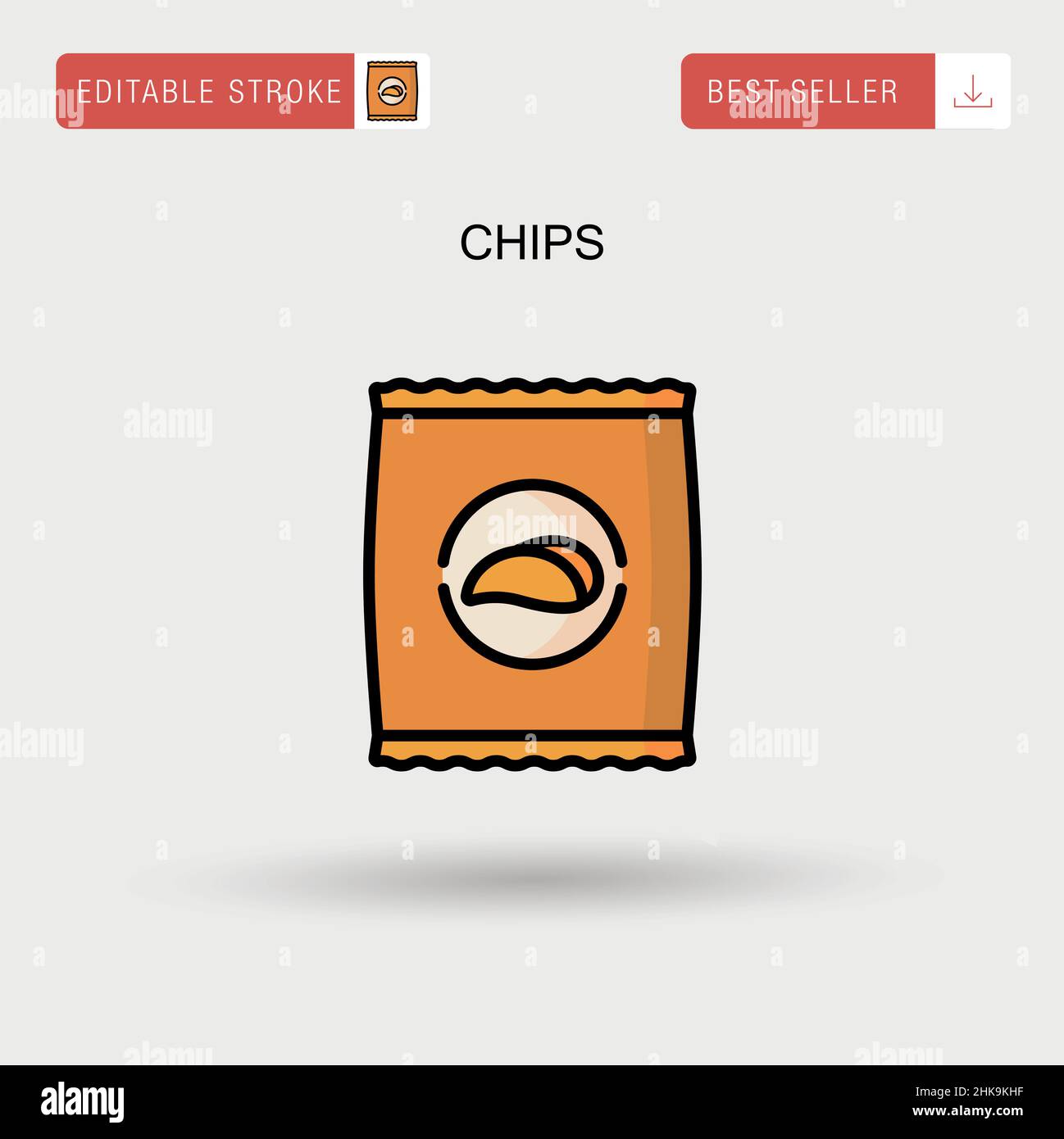 Chips Simple vector icon Stock Vector Image & Art - Alamy