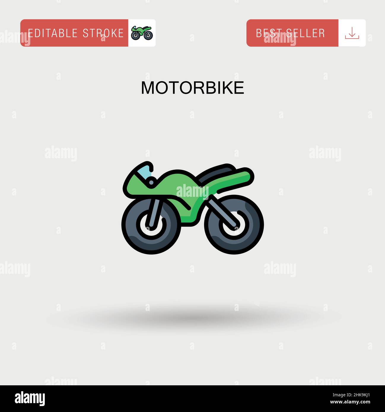 Motorbike Simple vector icon Stock Vector Image & Art - Alamy