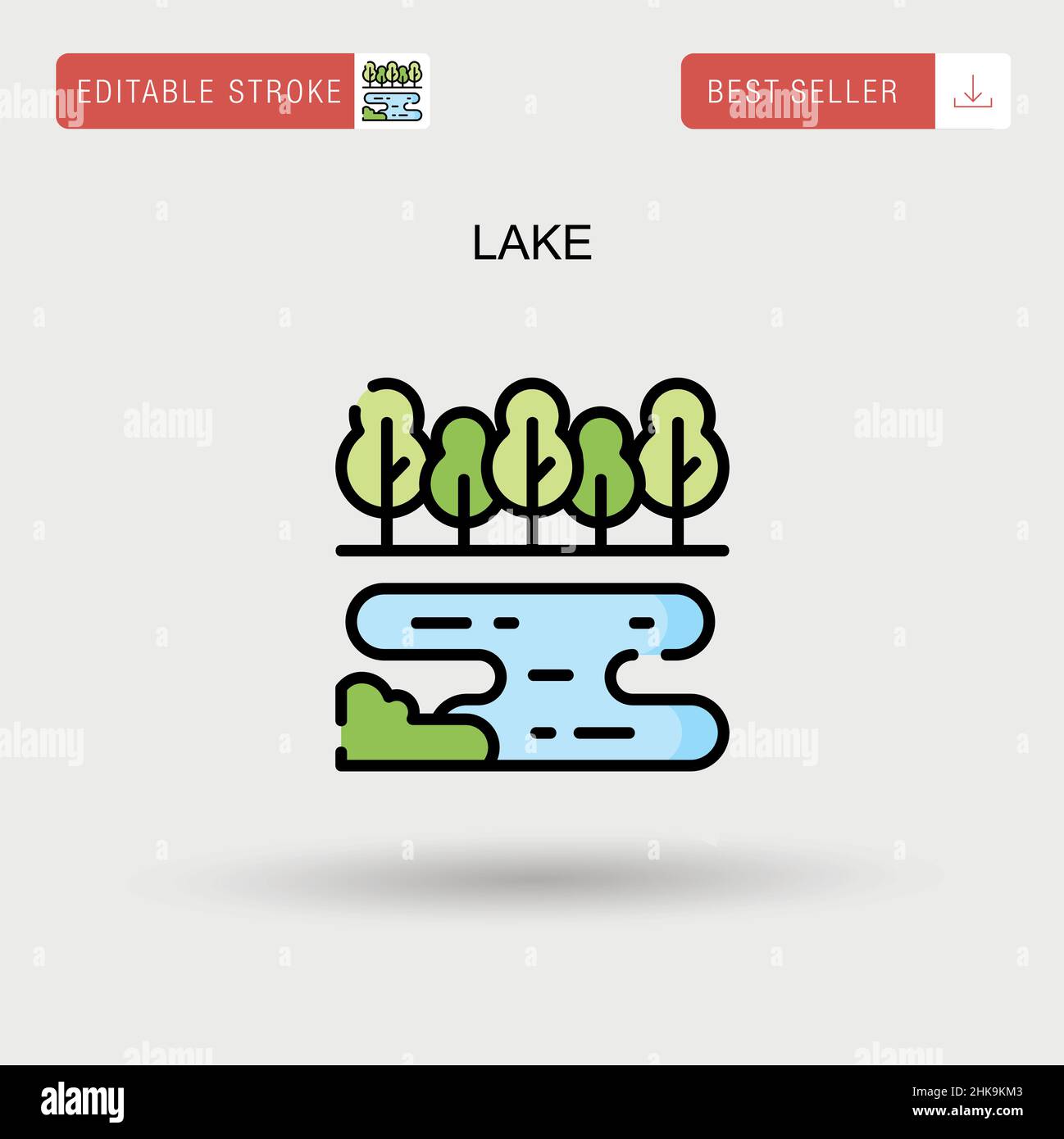 Lake Simple vector icon Stock Vector Image & Art - Alamy