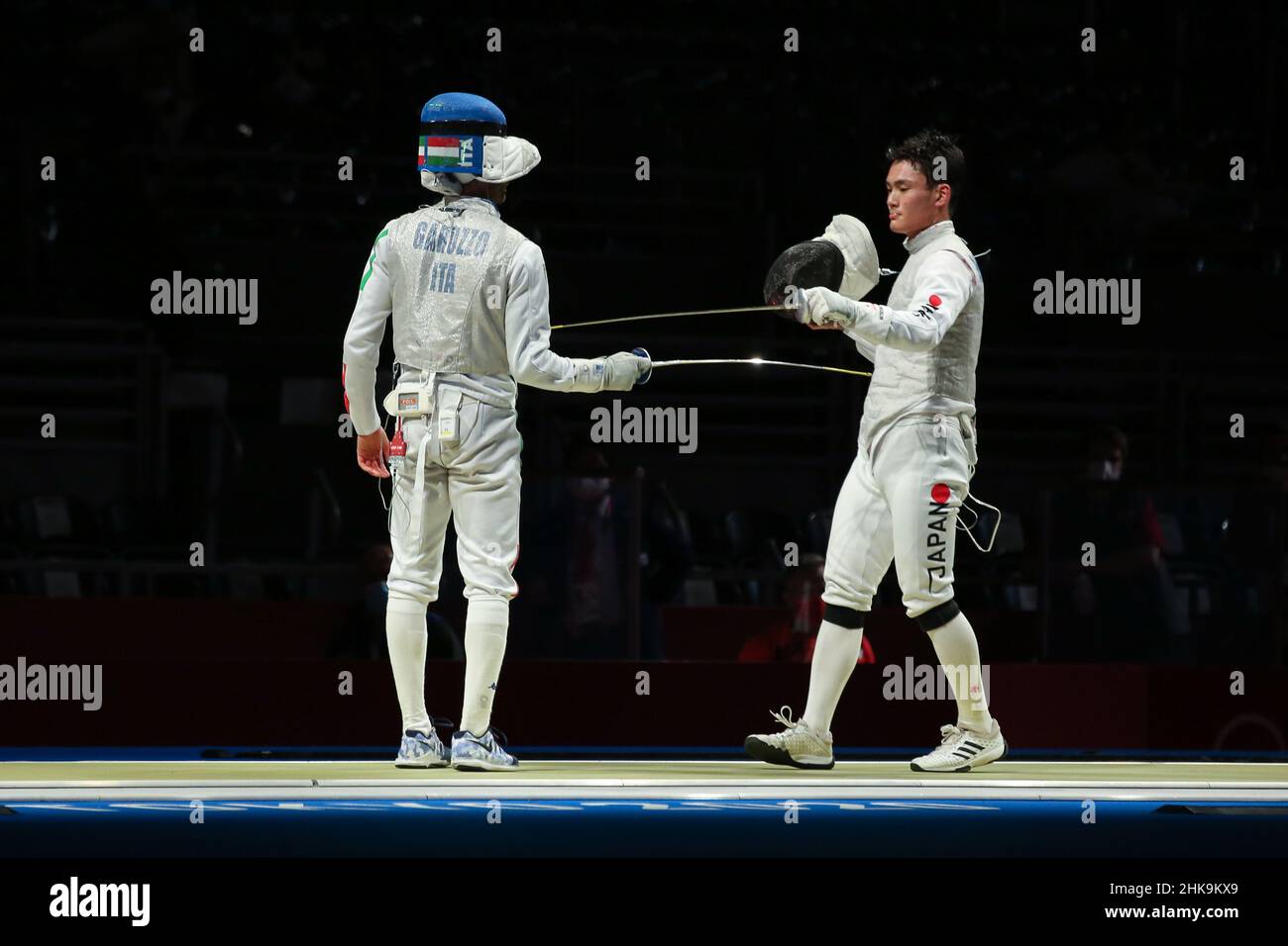 JULY 26th, 2021 - CHIBA, JAPAN: Daniele Garozzo of Italy (left) beats ...