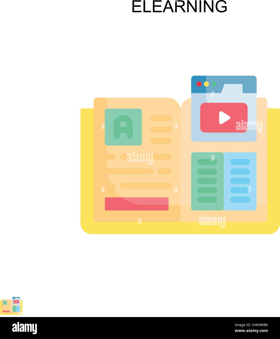 Elearning Simple Vector Icon Illustration Symbol Design Template For Web Mobile Ui Element