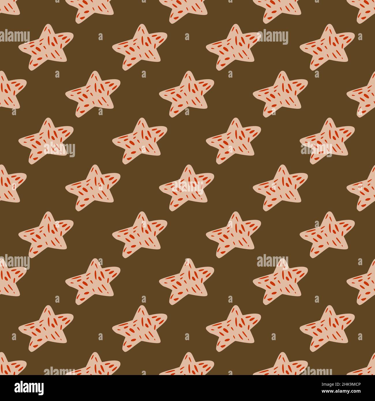 Stars seamless pattern. Hand drawn background celebration. Repeated ...