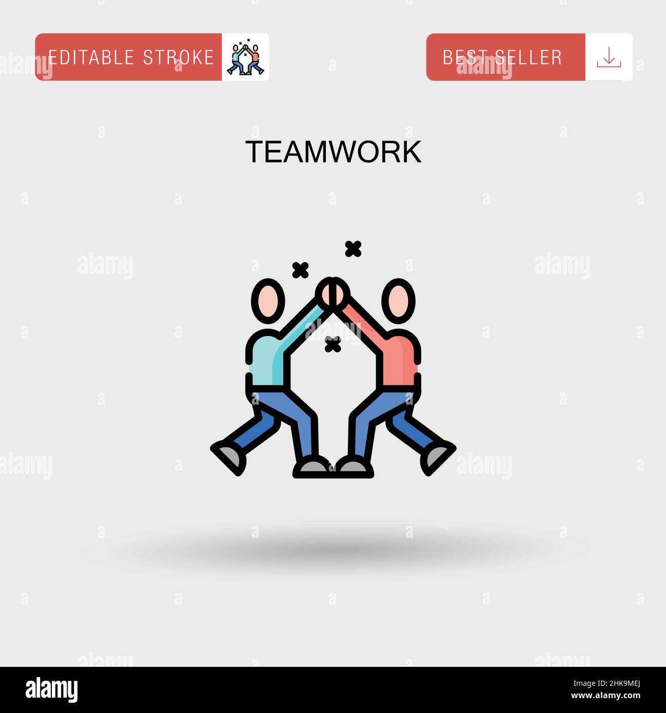 Teamwork Simple vector icon Stock Vector Image & Art - Alamy