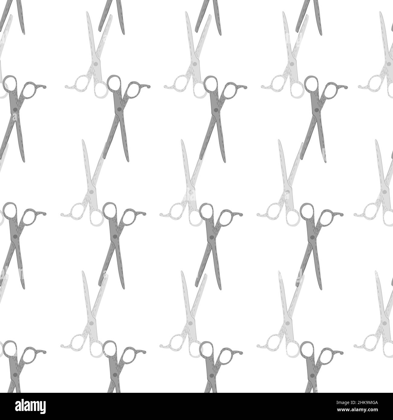 Scissors seamless pattern. Retro salon background . Repeated texture in ...