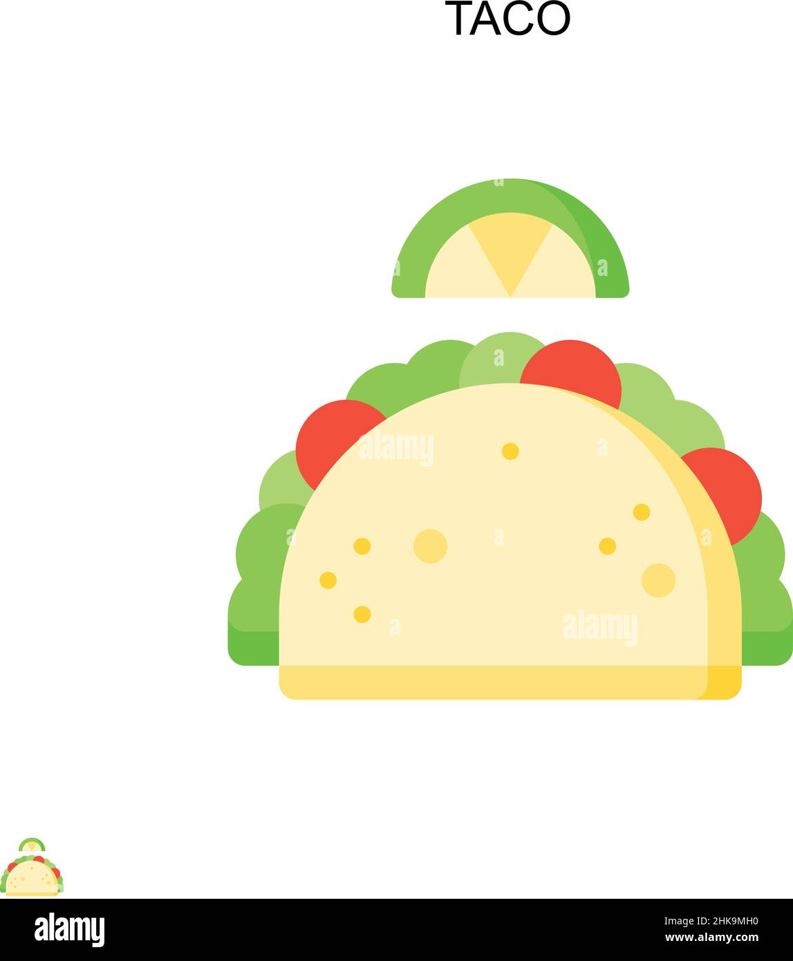 Taco Simple vector icon. Illustration symbol design template for web ...