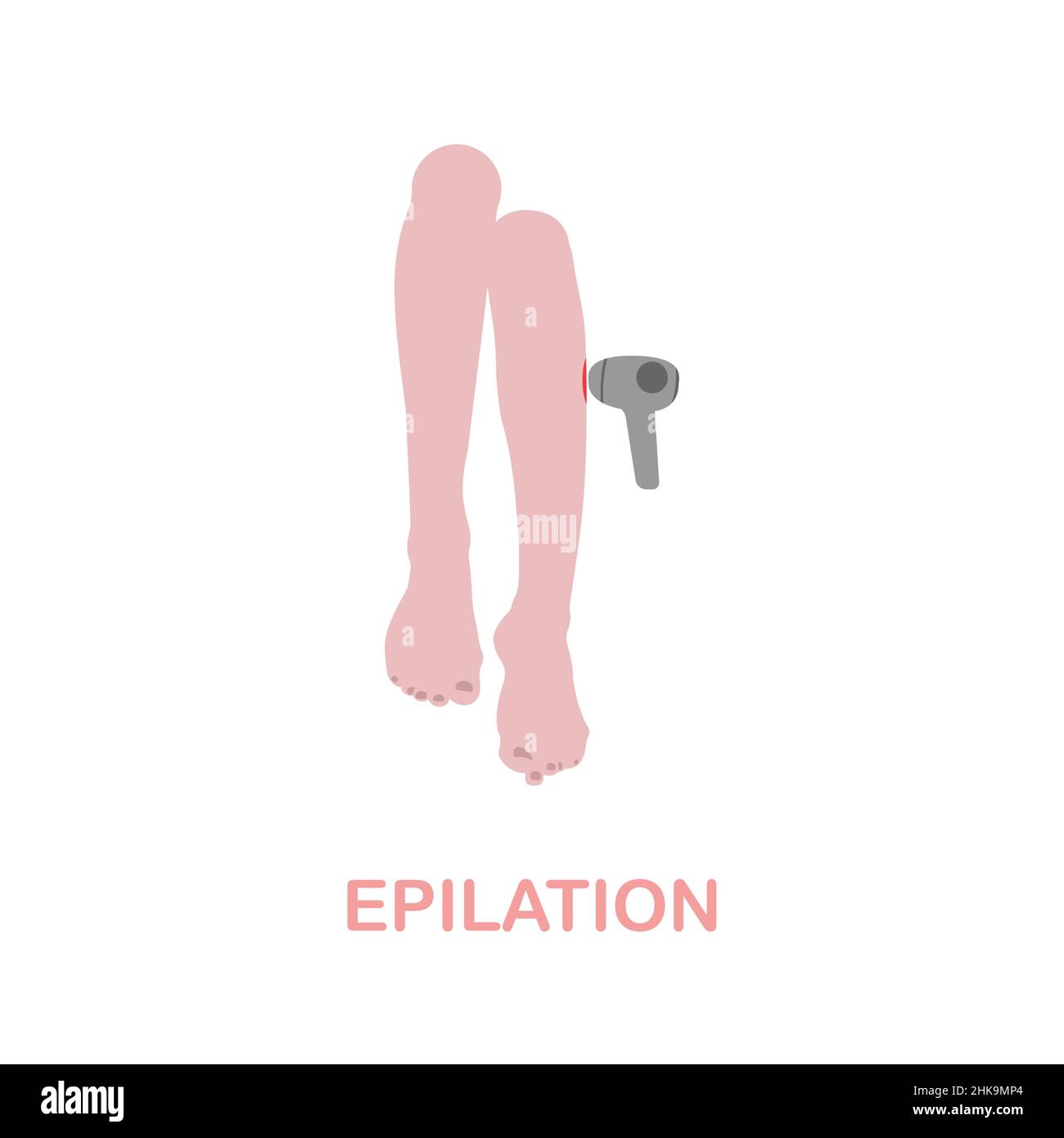 Epilation flat icon. Colored element sign from beauty salon collection ...