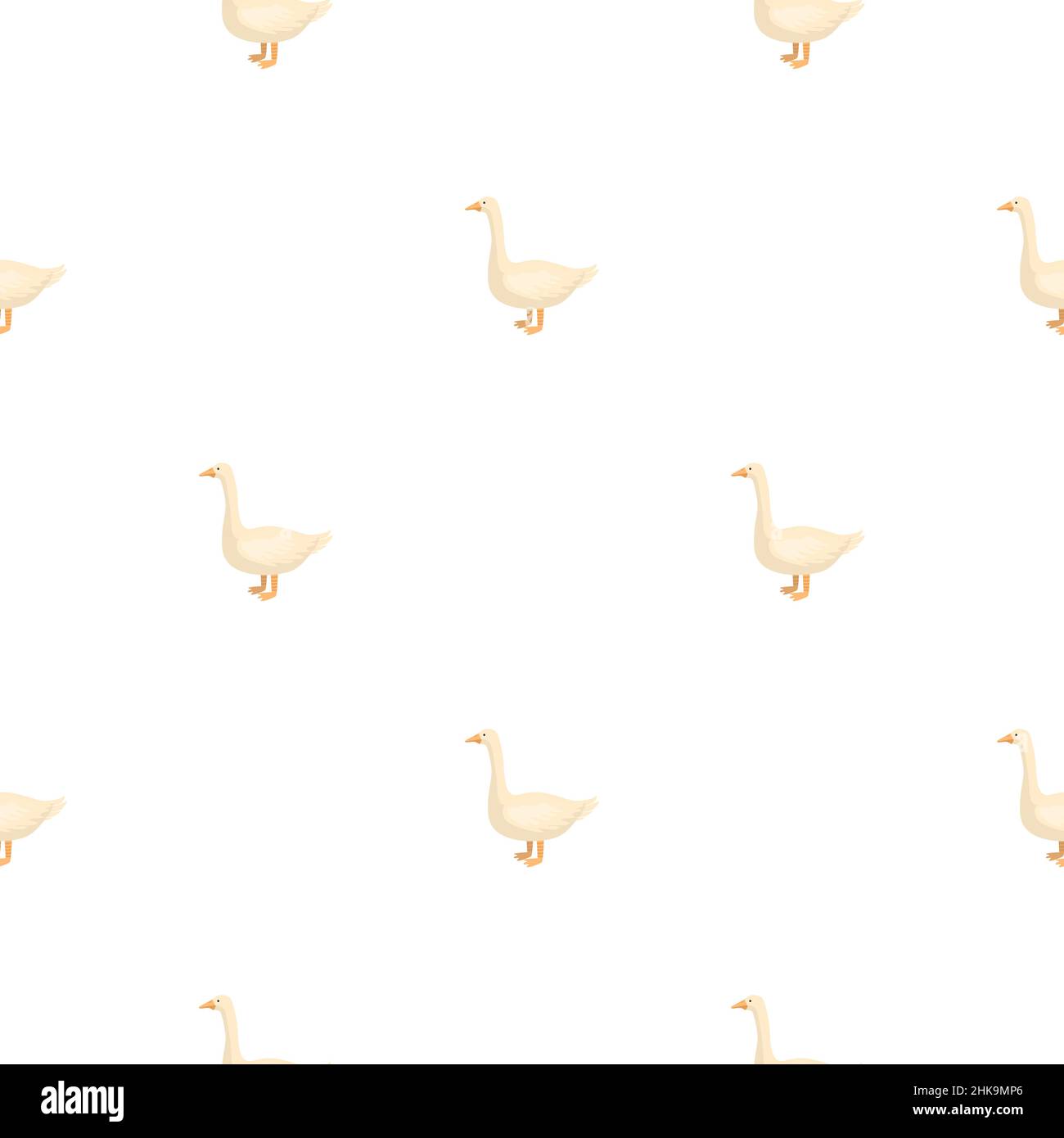 Seamless pattern of goose. Domestic animals on colorful background ...