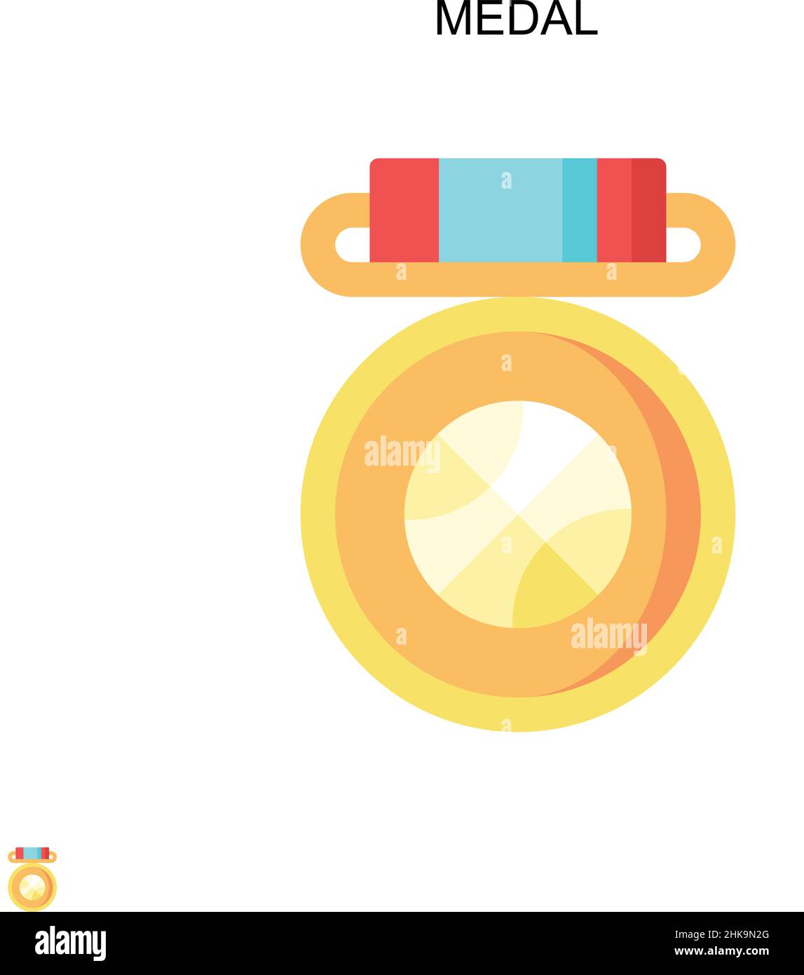 Medal Simple vector icon. Illustration symbol design template for web ...