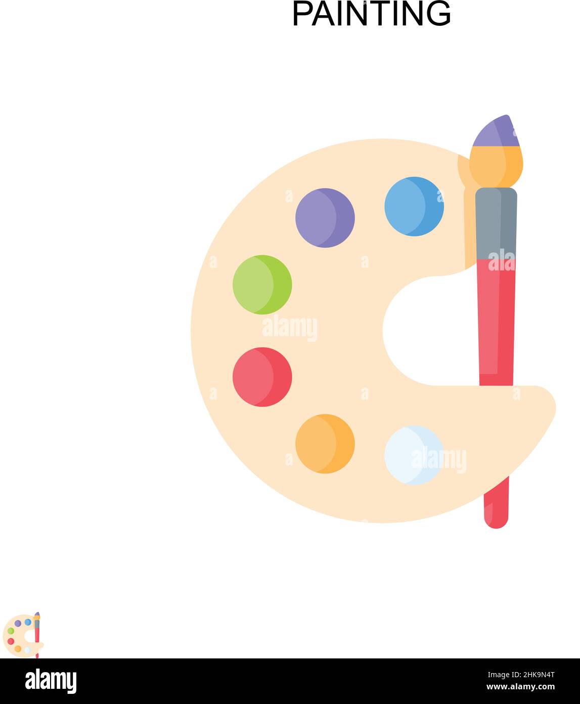 Painting Simple vector icon. Illustration symbol design template for ...