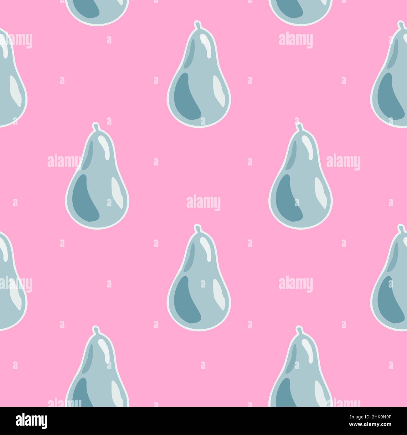 Abstract Pear Seamless Pattern Decorative Background Fruits Repeated
