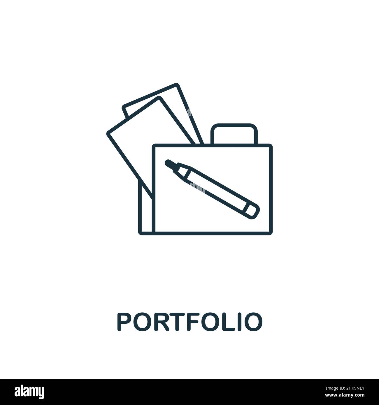 Portfolio icon. Line element from project development collection ...