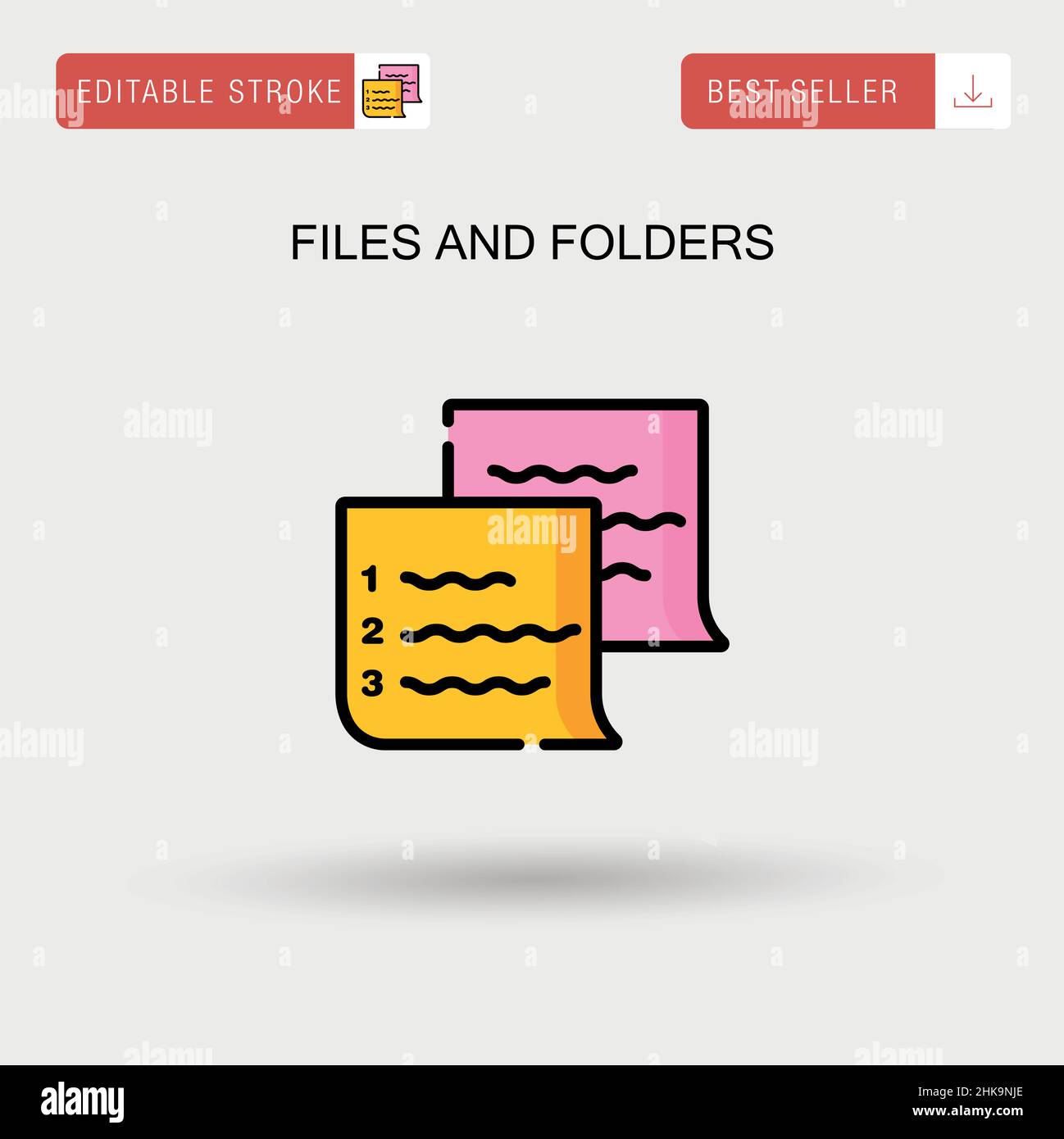 Files and folders Simple vector icon Stock Vector Image & Art - Alamy
