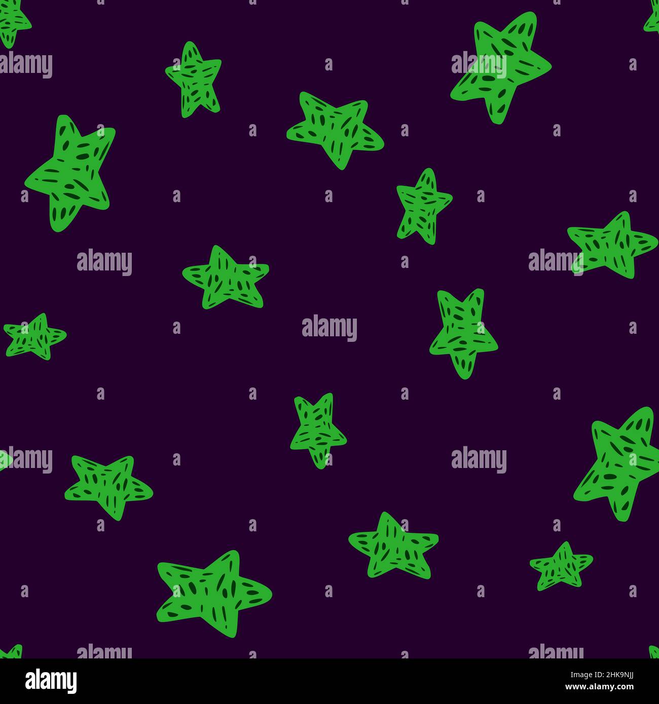 Stars seamless pattern. Hand drawn background celebration. Repeated ...