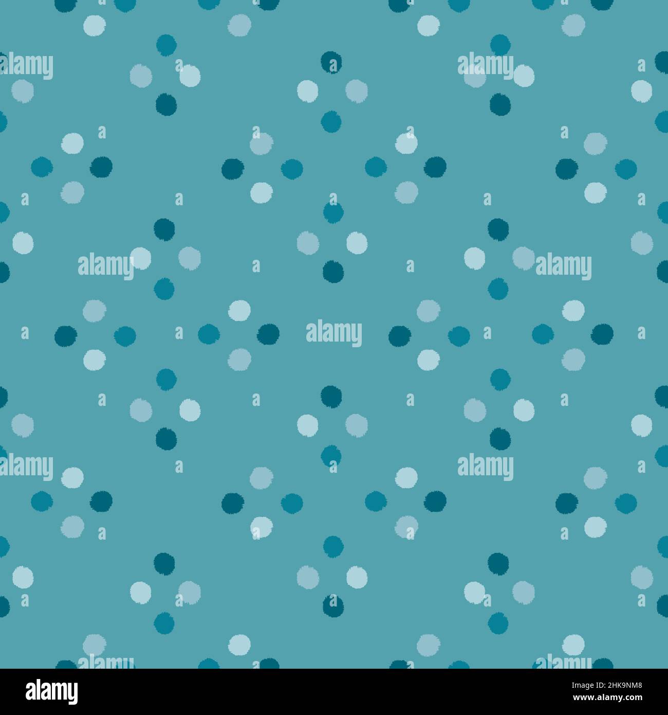 Pom poms of seamless pattern. Hand drawn cute background. Repeated ...