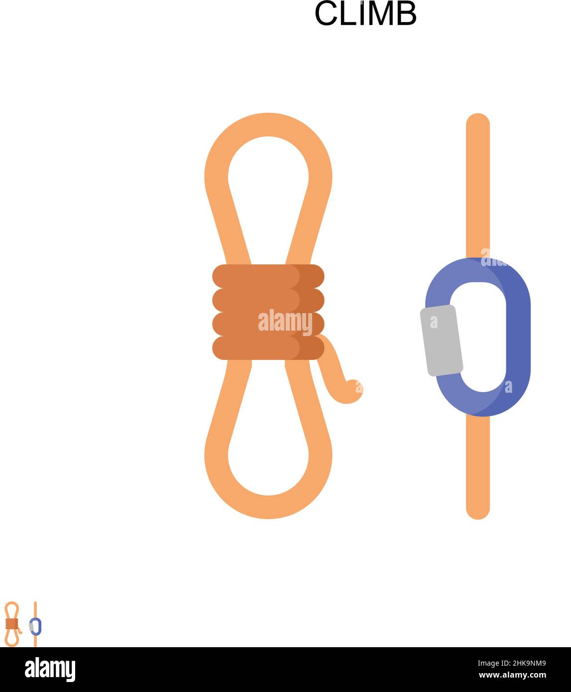 Climb Simple vector icon. Illustration symbol design template for web ...