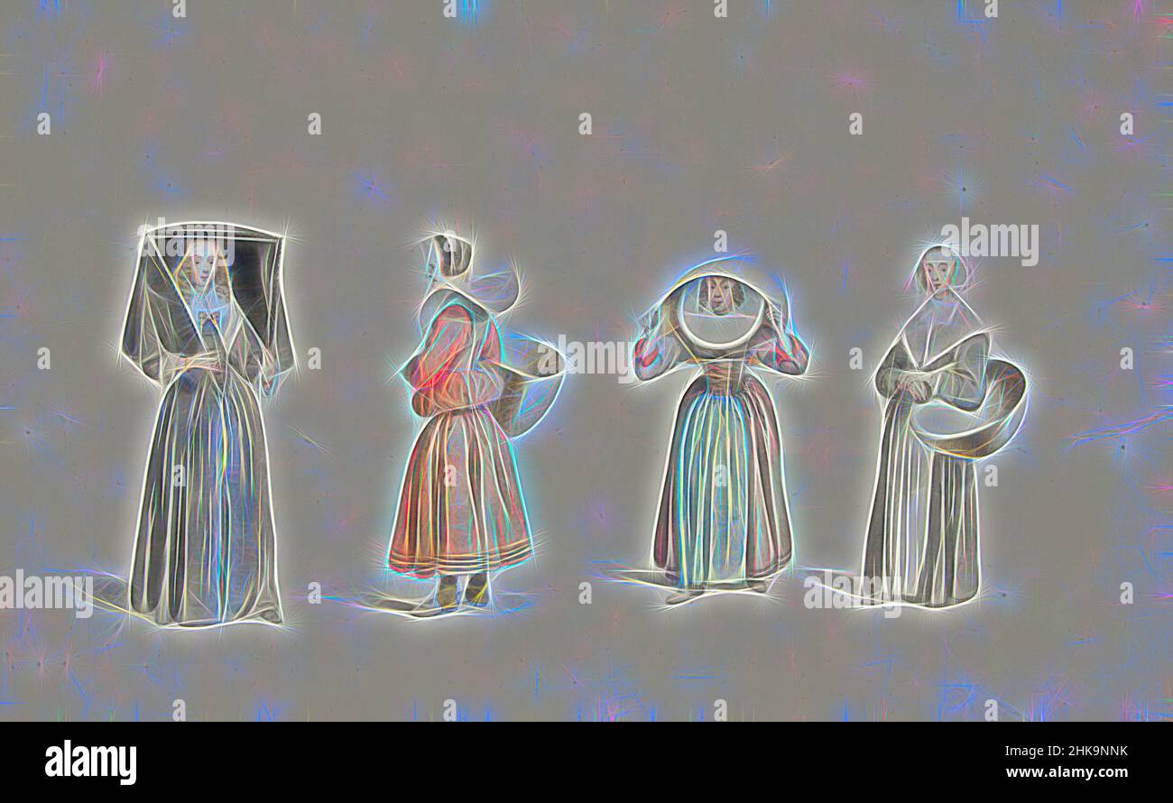 Inspired by Four women in Münster clothes, On the left a middle-class ...