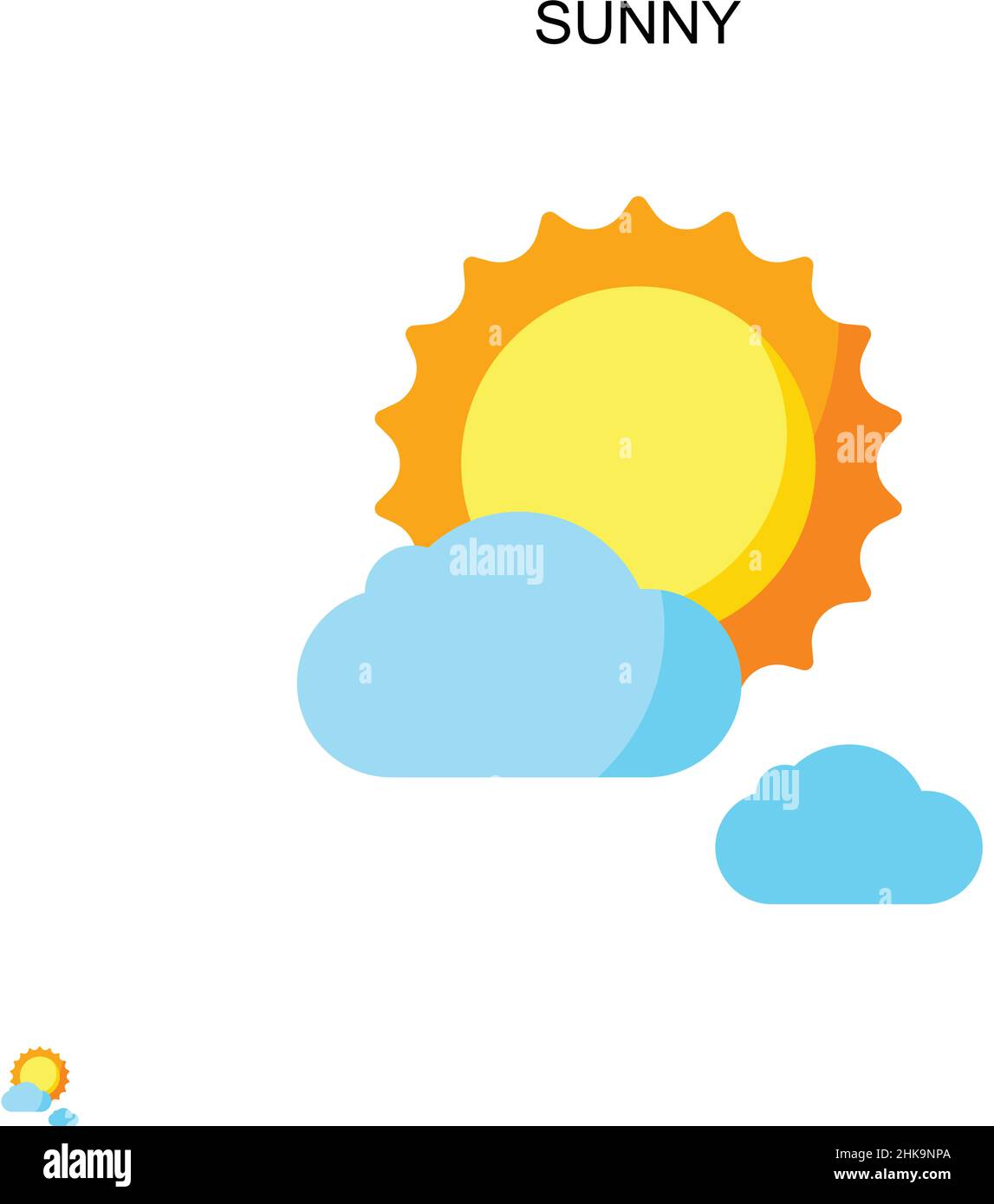 Sunny Simple vector icon. Illustration symbol design template for web ...