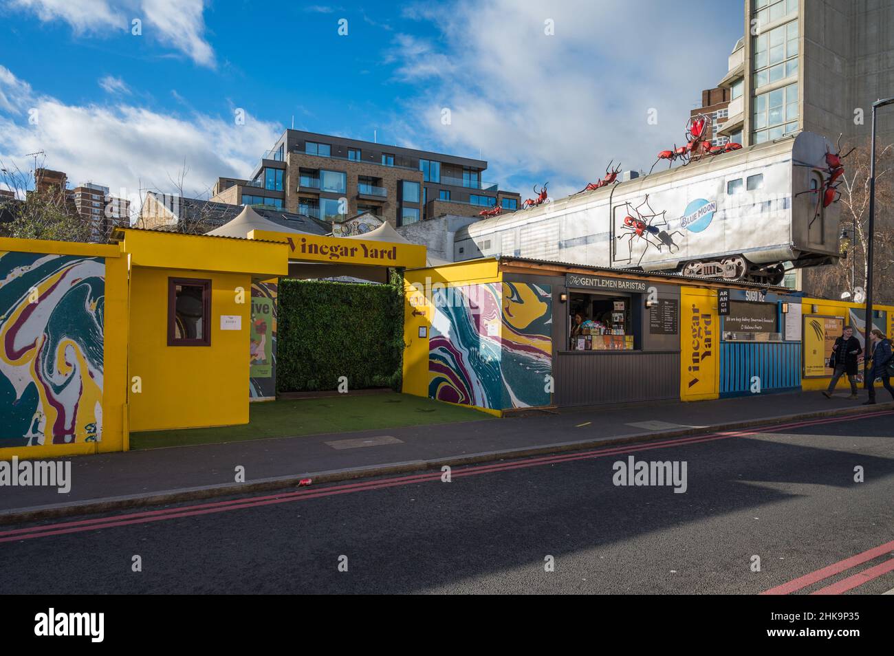 Vinegar Yard outdoor venue featuring food vendors, bars serving local ...