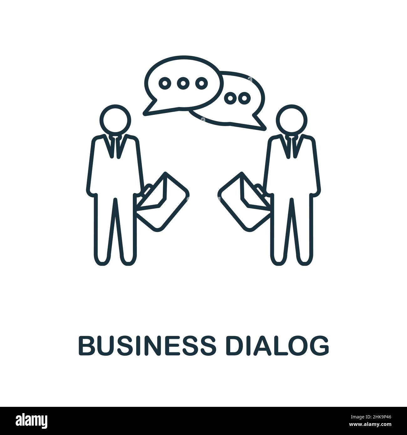 Business Dialog icon. Line element from project development collection ...