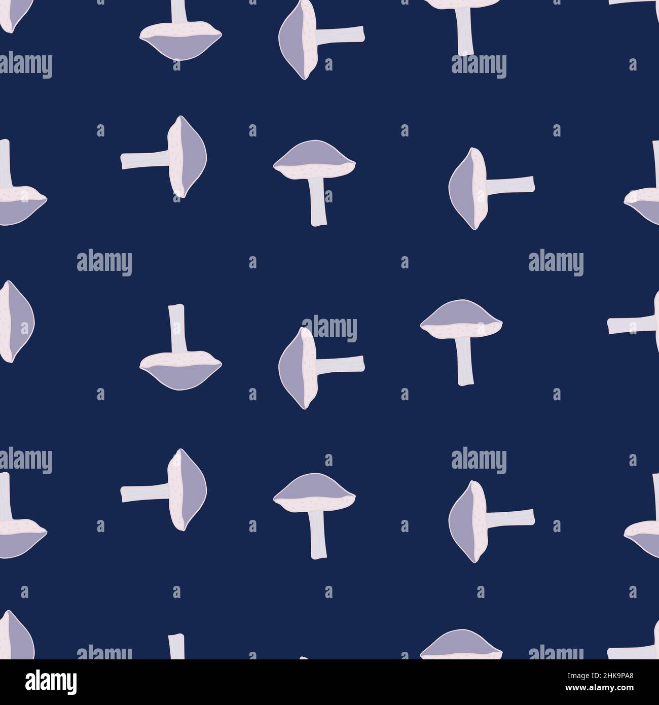 Mushrooms seamless pattern. Fungi background. Repeated texture in ...