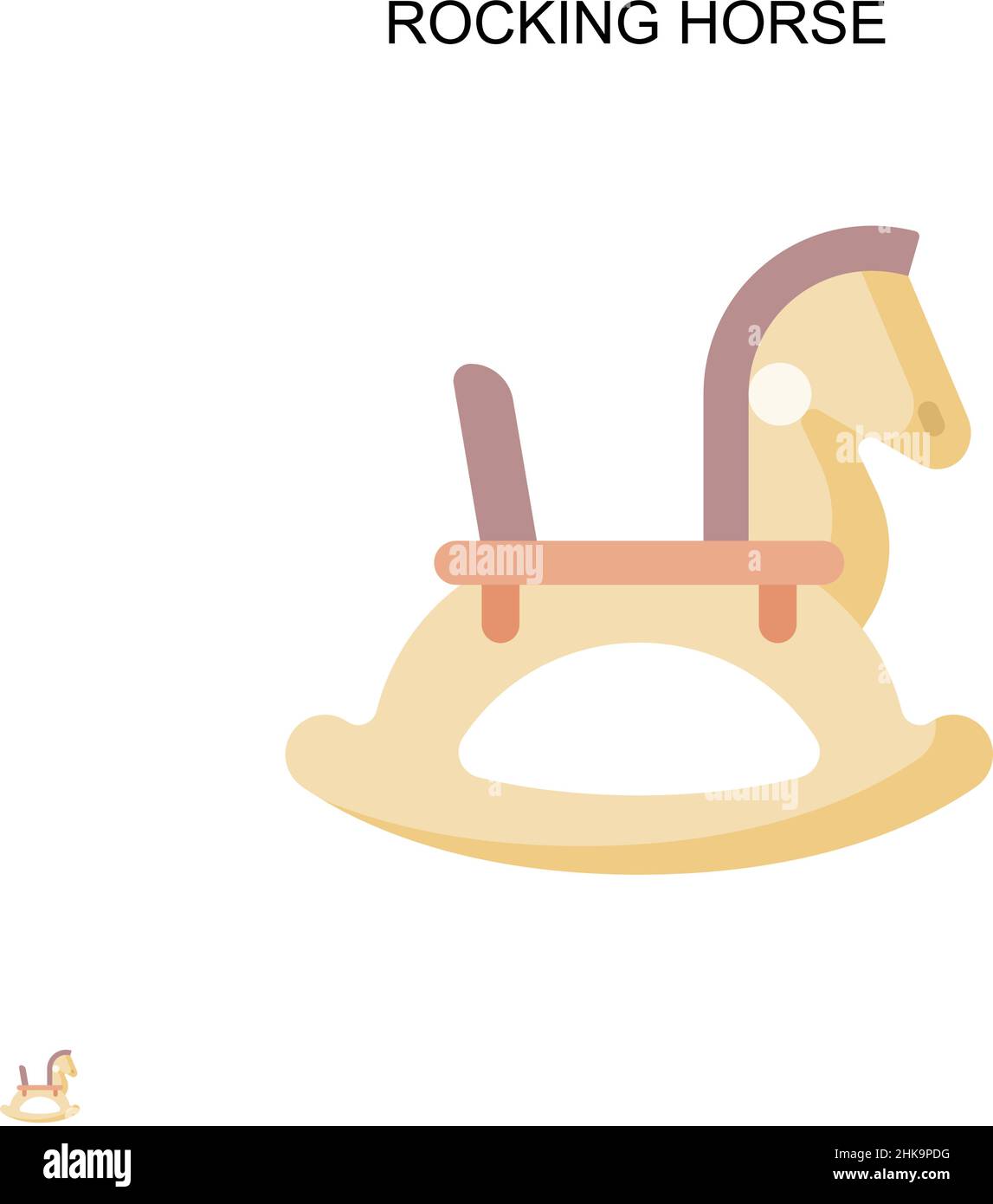 Rocking horse Simple vector icon. Illustration symbol design template ...