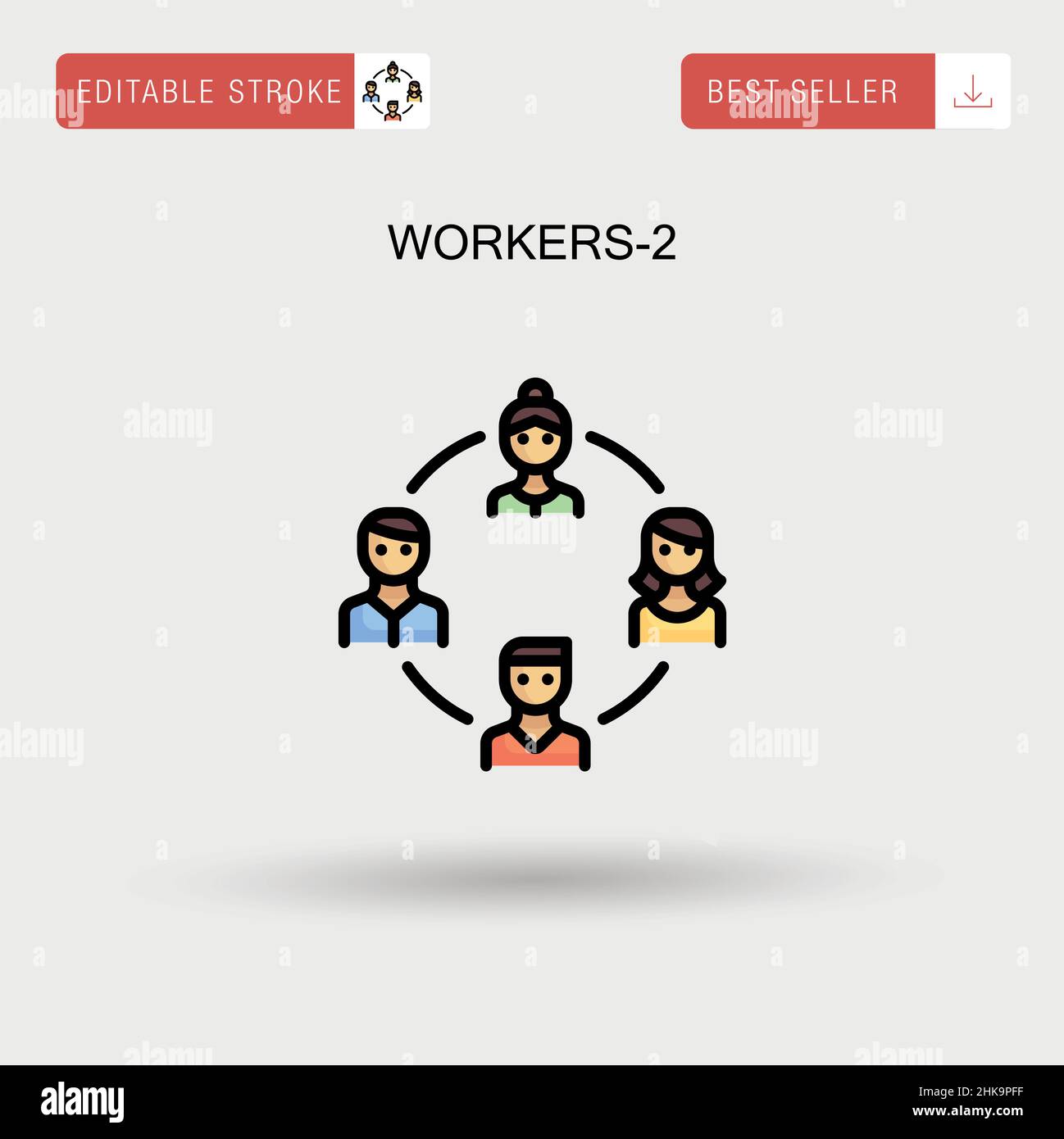 Workers-2 Simple vector icon Stock Vector Image & Art - Alamy