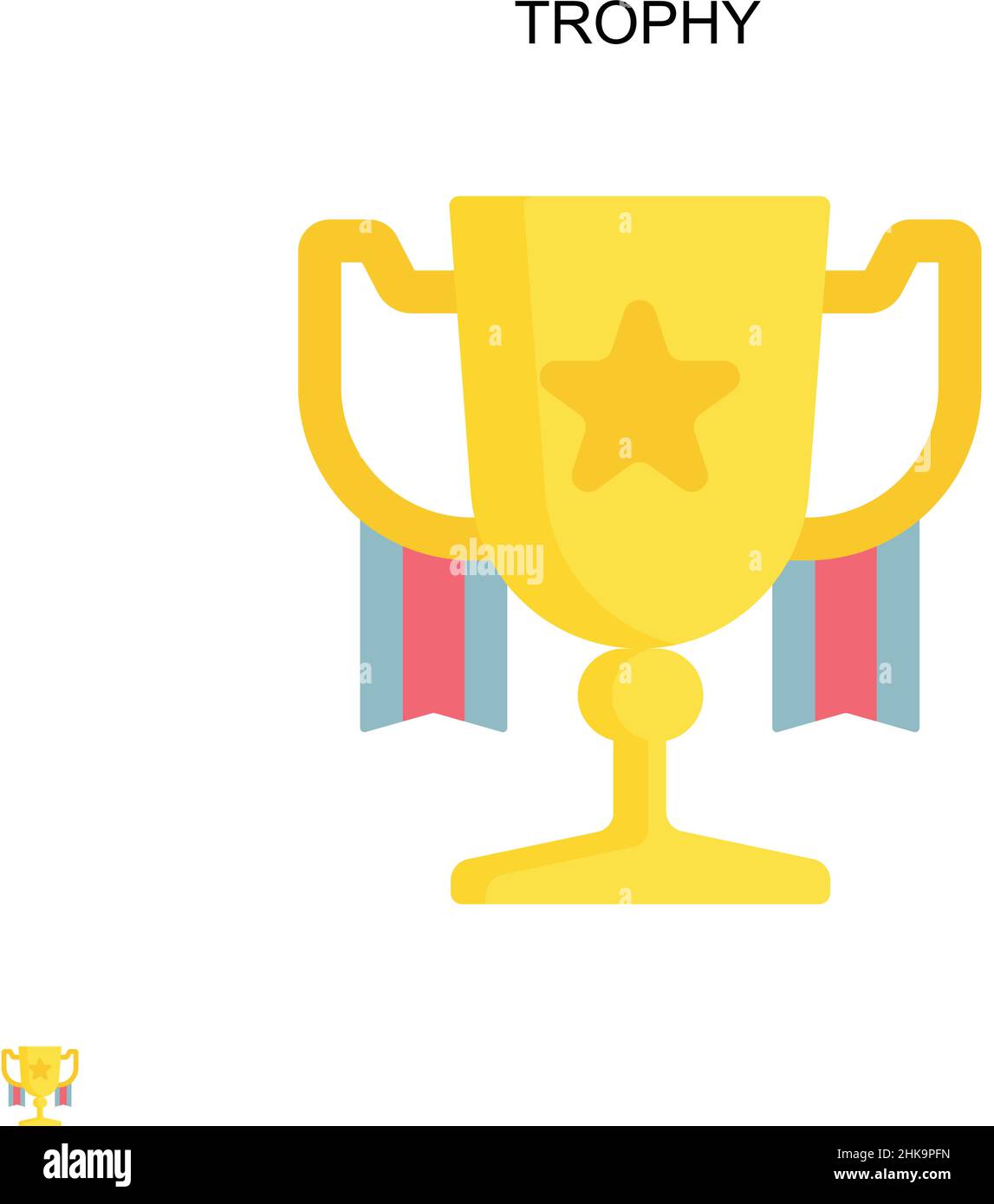 Trophy Simple vector icon. Illustration symbol design template for web ...