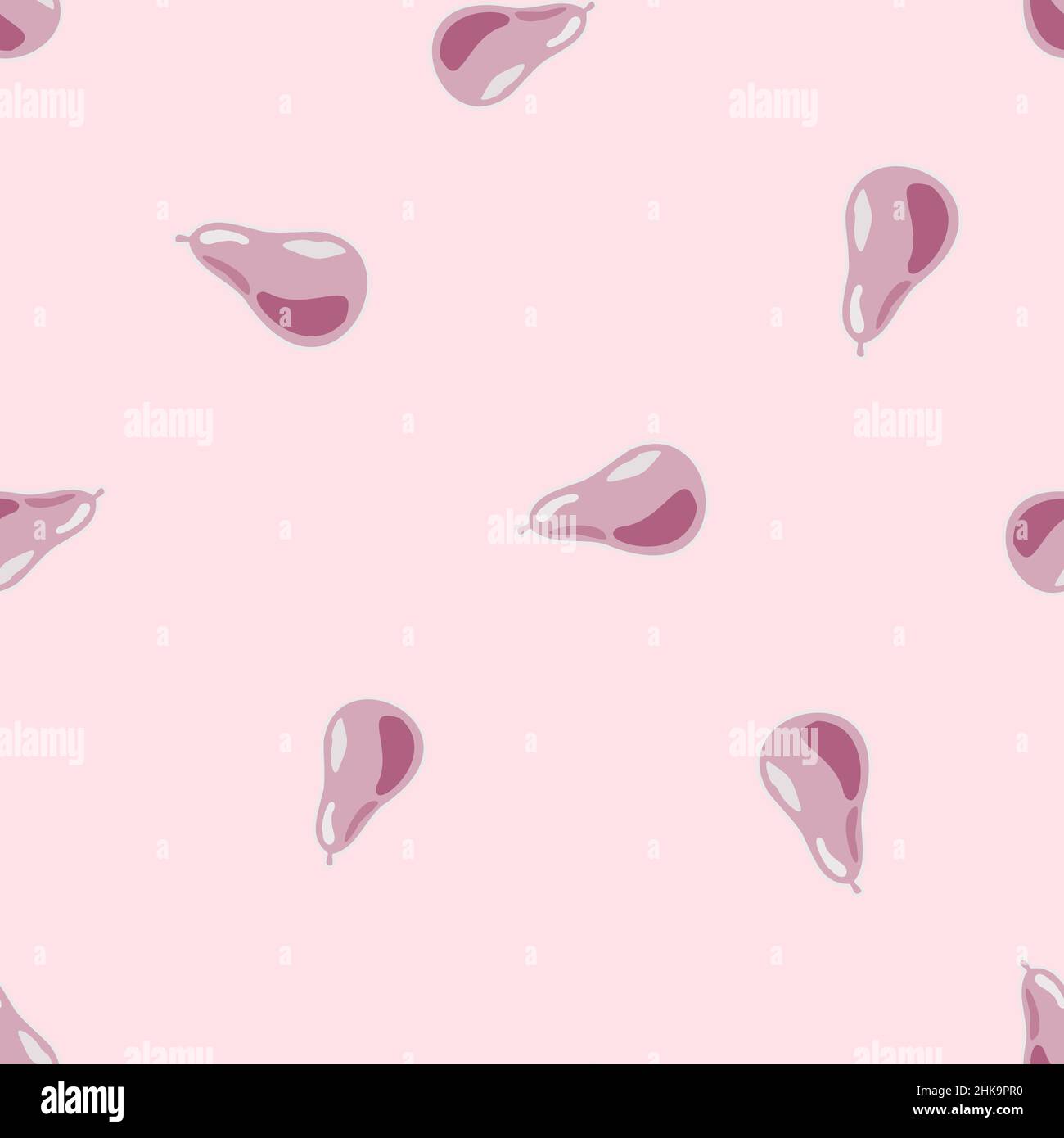 Abstract Pear Seamless Pattern Decorative Background Fruits Repeated