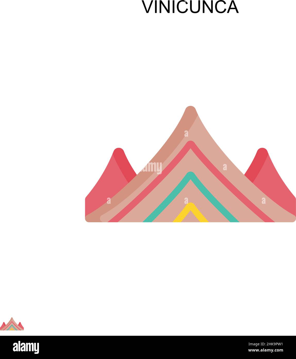 Vinicunca Simple vector icon. Illustration symbol design template for ...