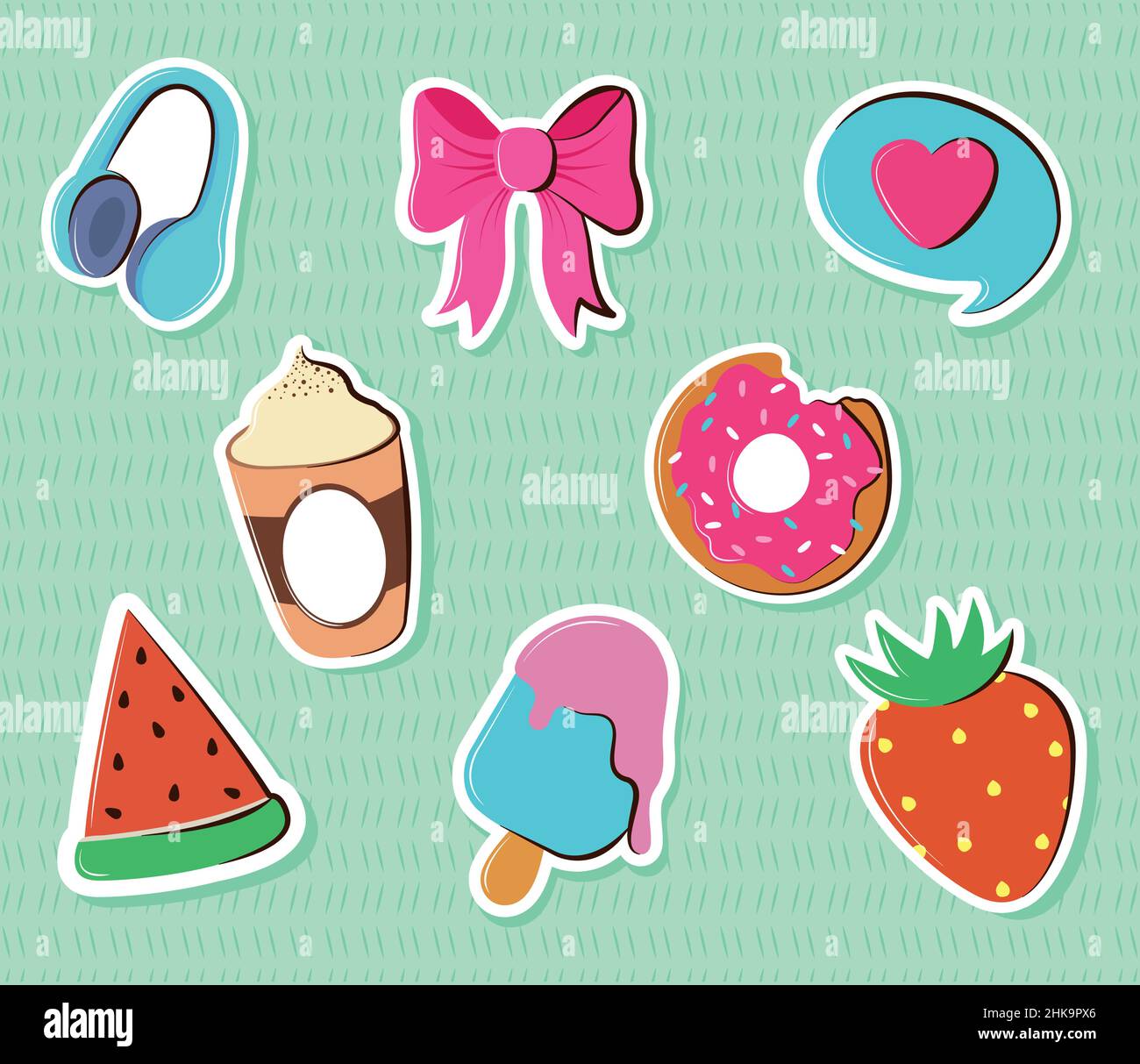 collection icons stickers Stock Vector Image & Art - Alamy