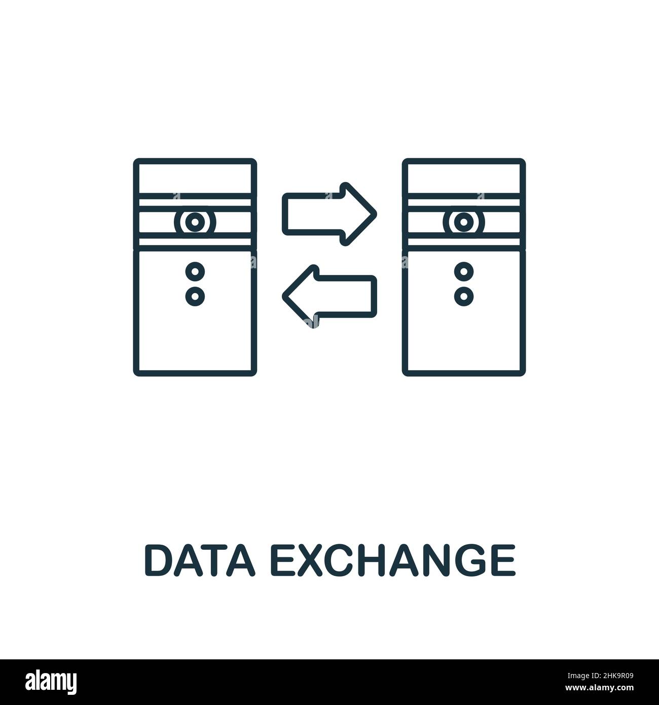 Data Exchange icon. Line element from project development collection ...