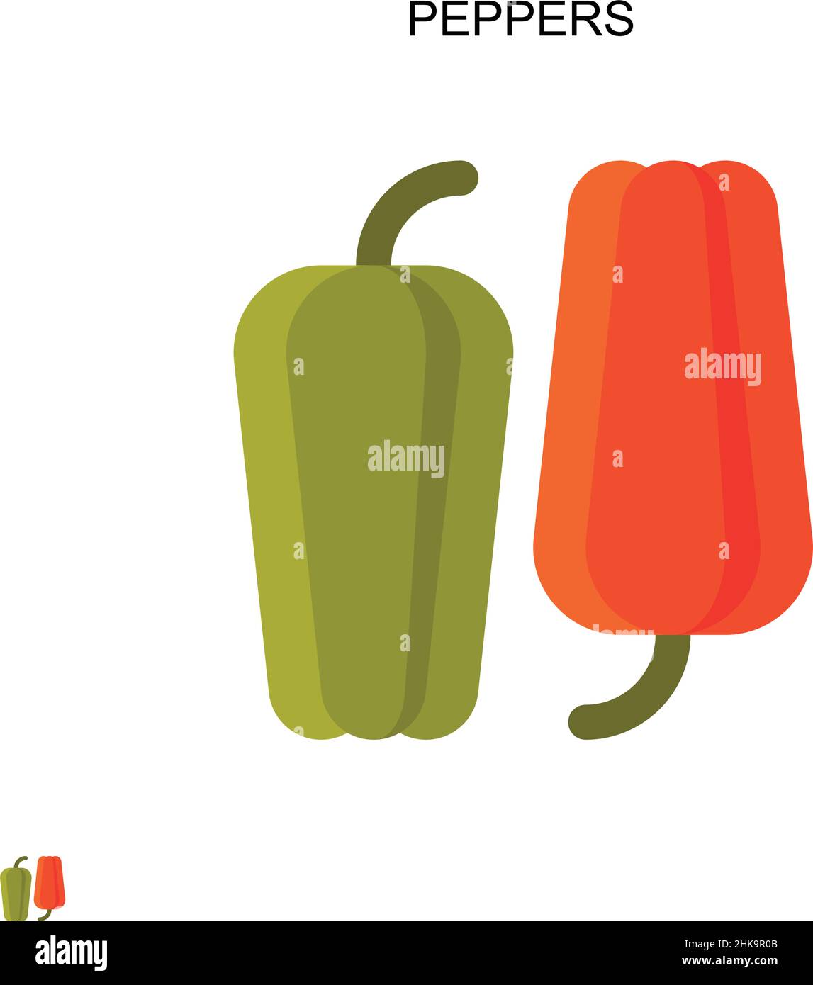 Peppers Simple vector icon. Illustration symbol design template for web ...