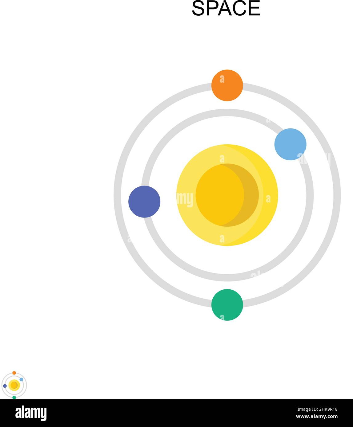 Space Simple vector icon. Illustration symbol design template for web ...