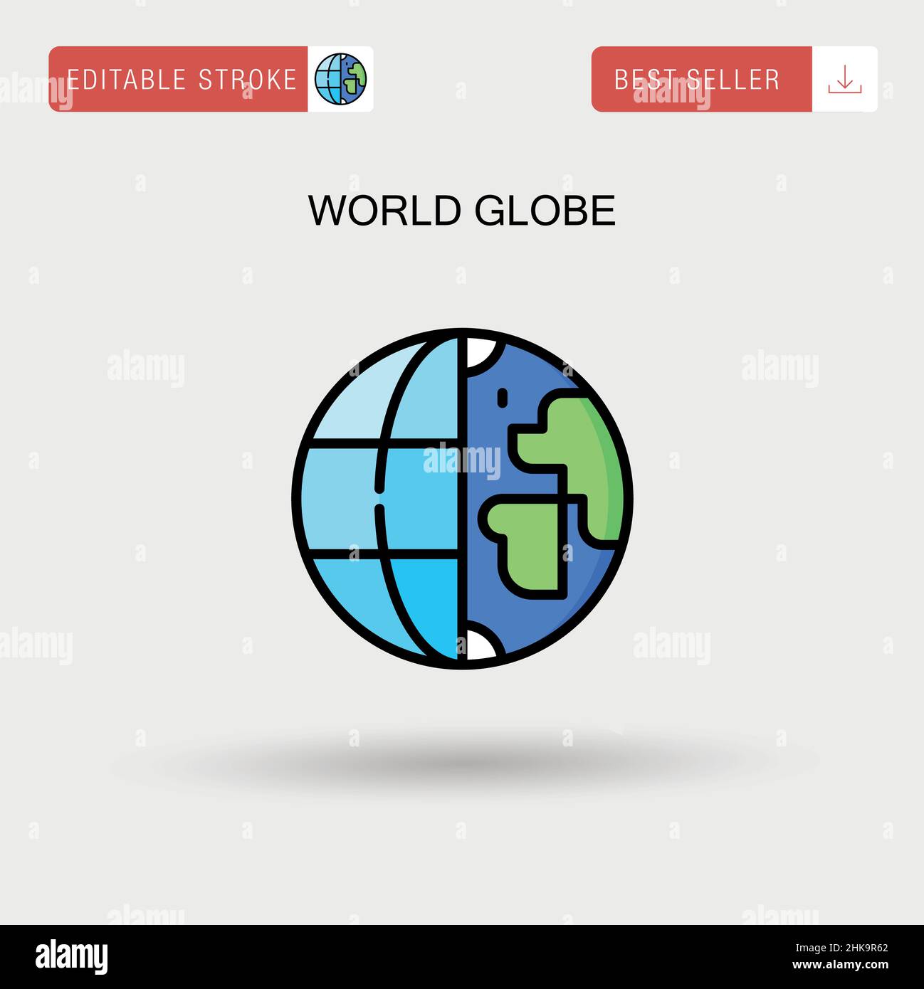World globe Simple vector icon Stock Vector Image & Art - Alamy