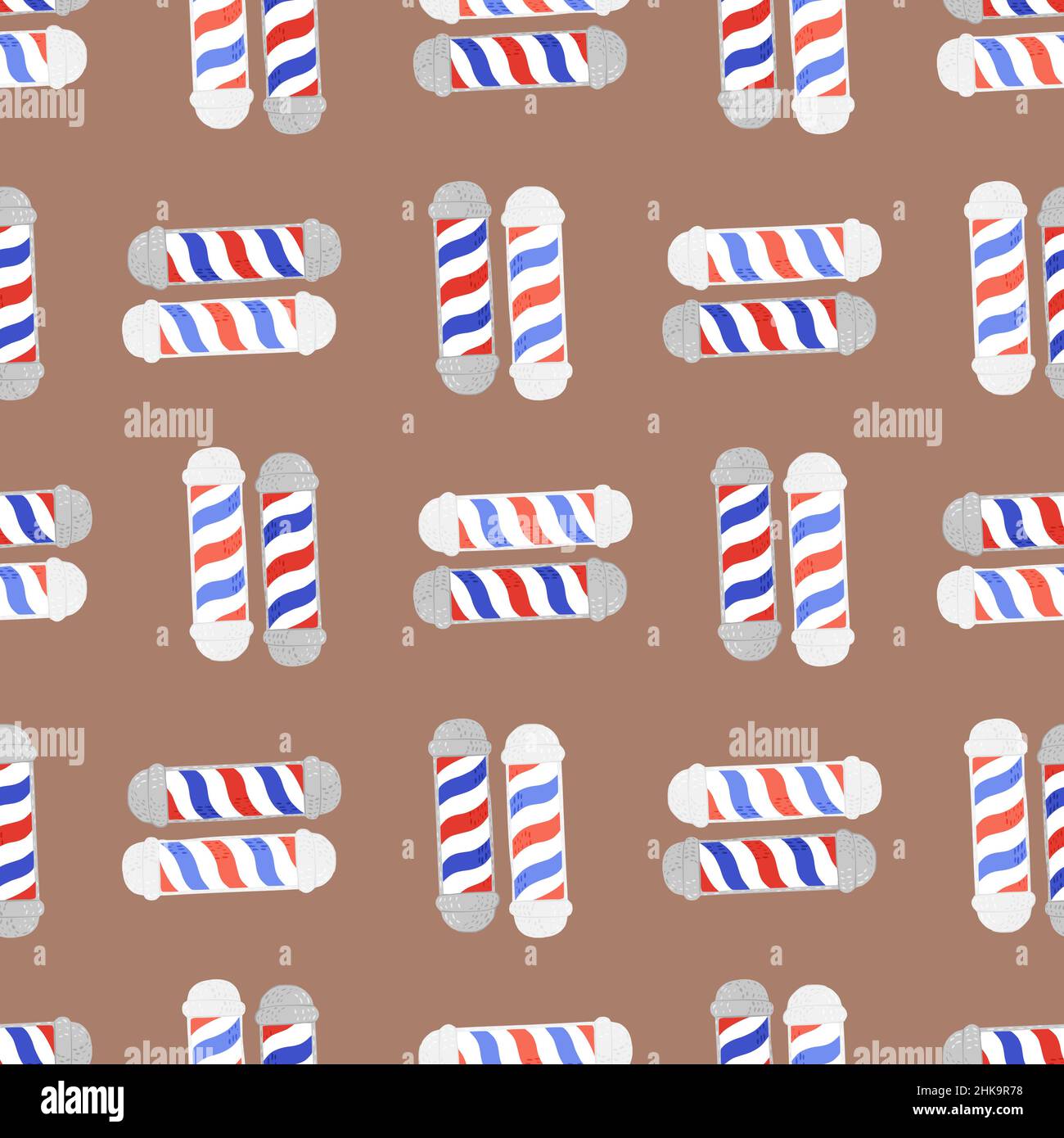 Barber's pole seamless pattern. Barbershop background. Repeated texture ...