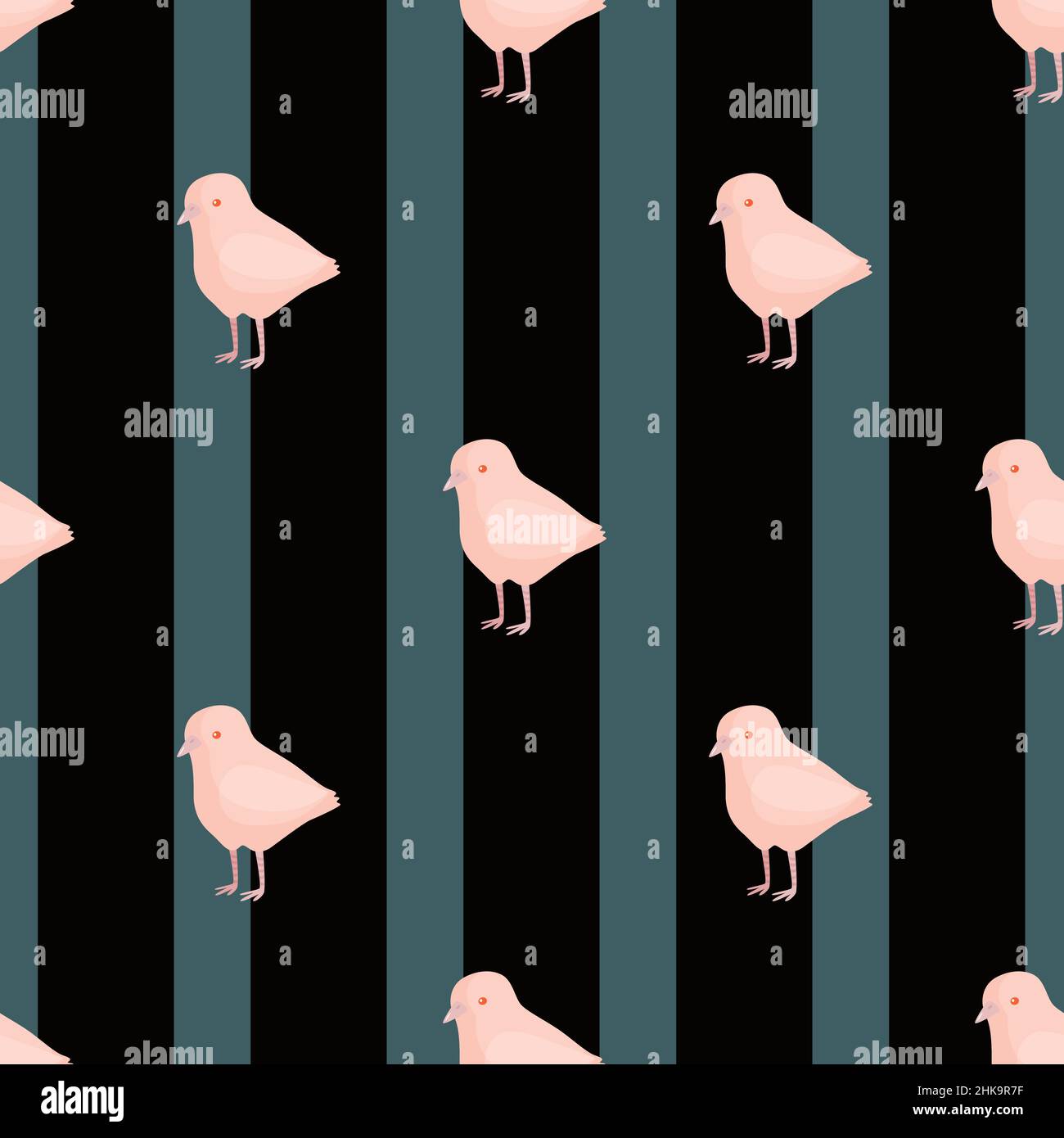 Seamless pattern of chicken. Domestic animals on colorful background ...