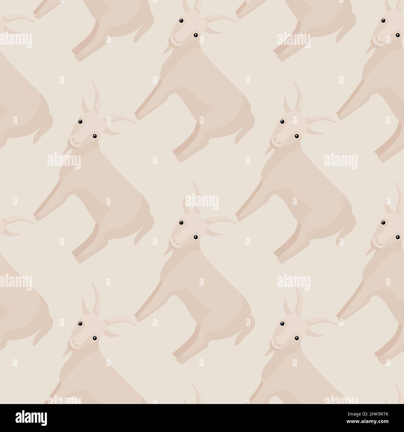 Seamless pattern of goat. Domestic animals on colorful background ...