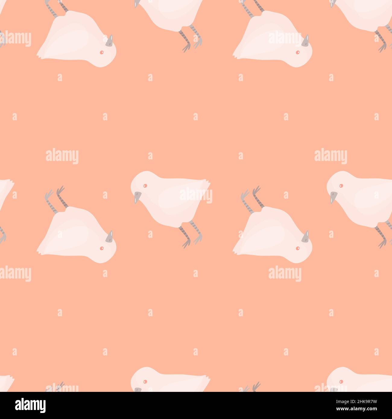 Seamless pattern of chicken. Domestic animals on colorful background ...