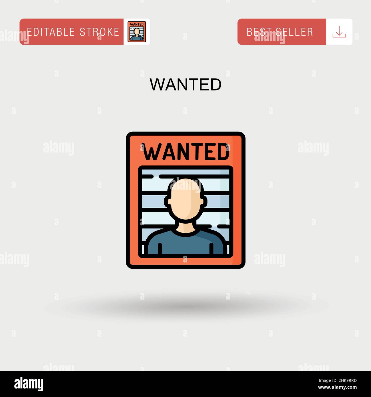 Wanted Simple vector icon Stock Vector Image & Art - Alamy