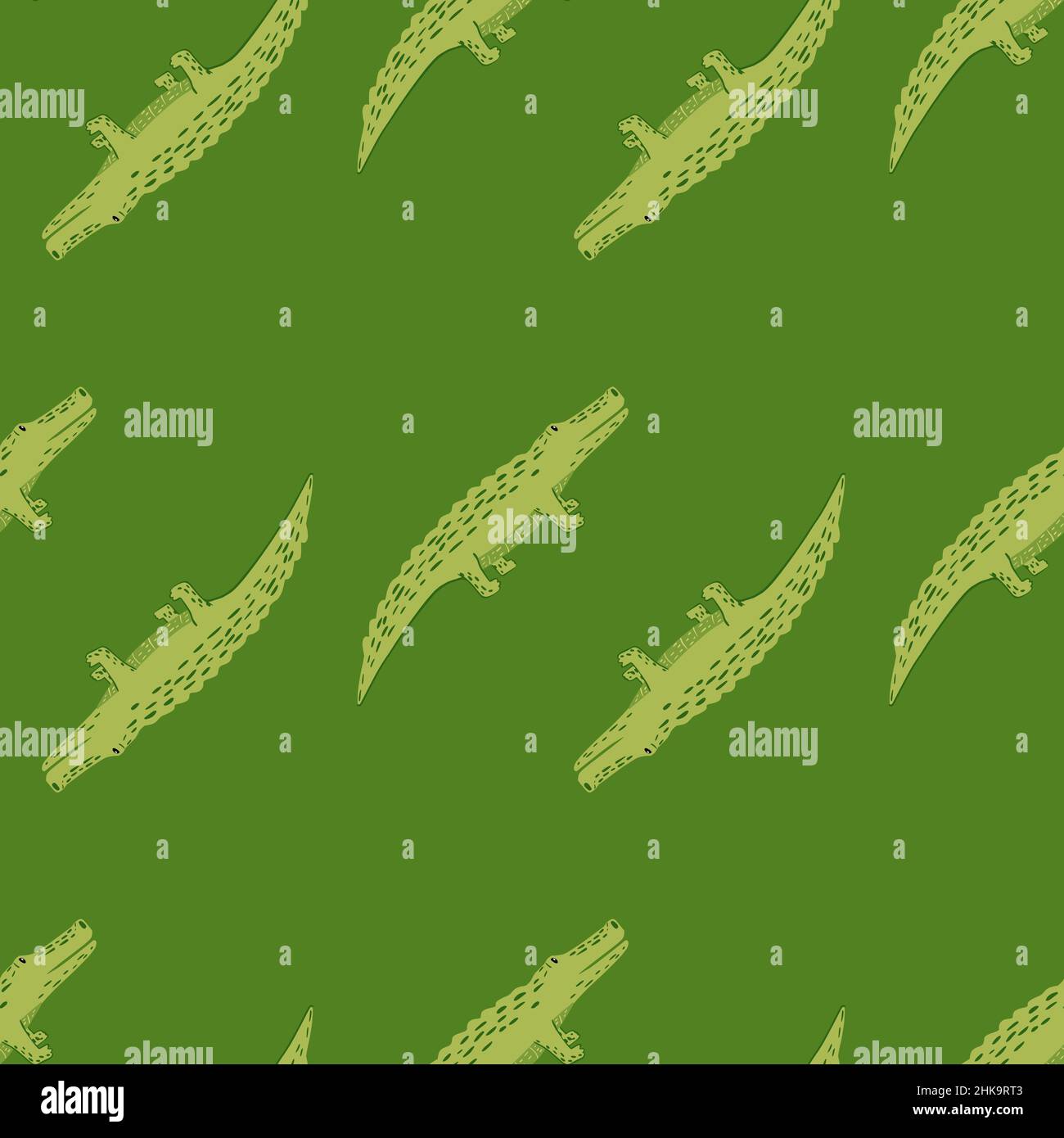 Cute crocodiles seamless pattern.Funny animals background. Repeated ...