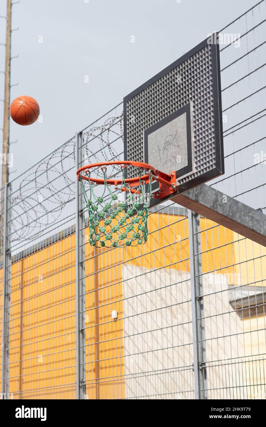 Closeup of a basketball hoop Stock Photo - Alamy