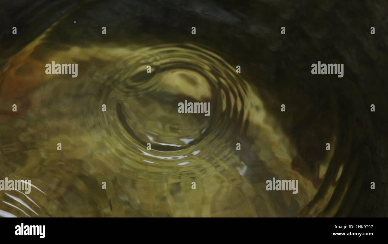 Circular dim water. Pure water vibration. With a background of water ...