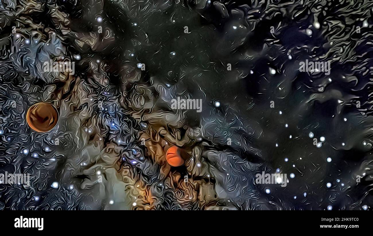 Infinite universe, outer space, stars and planets Stock Photo - Alamy